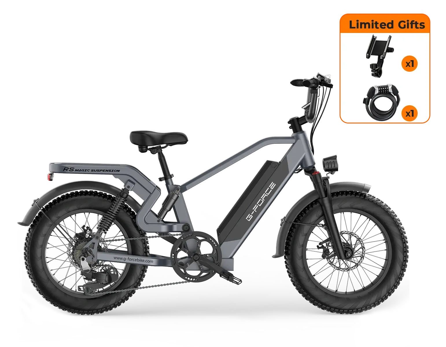 G-force RS: The Best Full Suspension Fat Tire Electric Bike – G-FORCE BIKE
